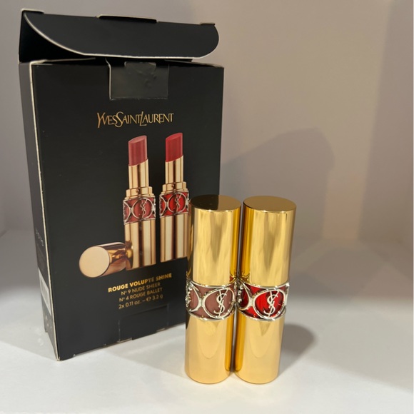 Yves Saint Laurent | Makeup | Ysl Rouge Volupte Shine Oilinstick Lipstick Set No9 Nude Sheerno4 ...